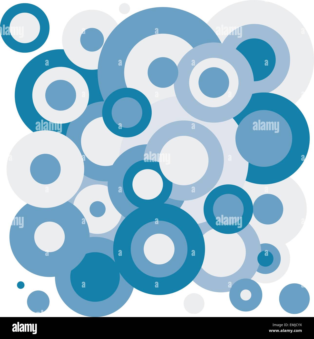 Vector blue tones circular background pattern bubbles Stock Vector ...