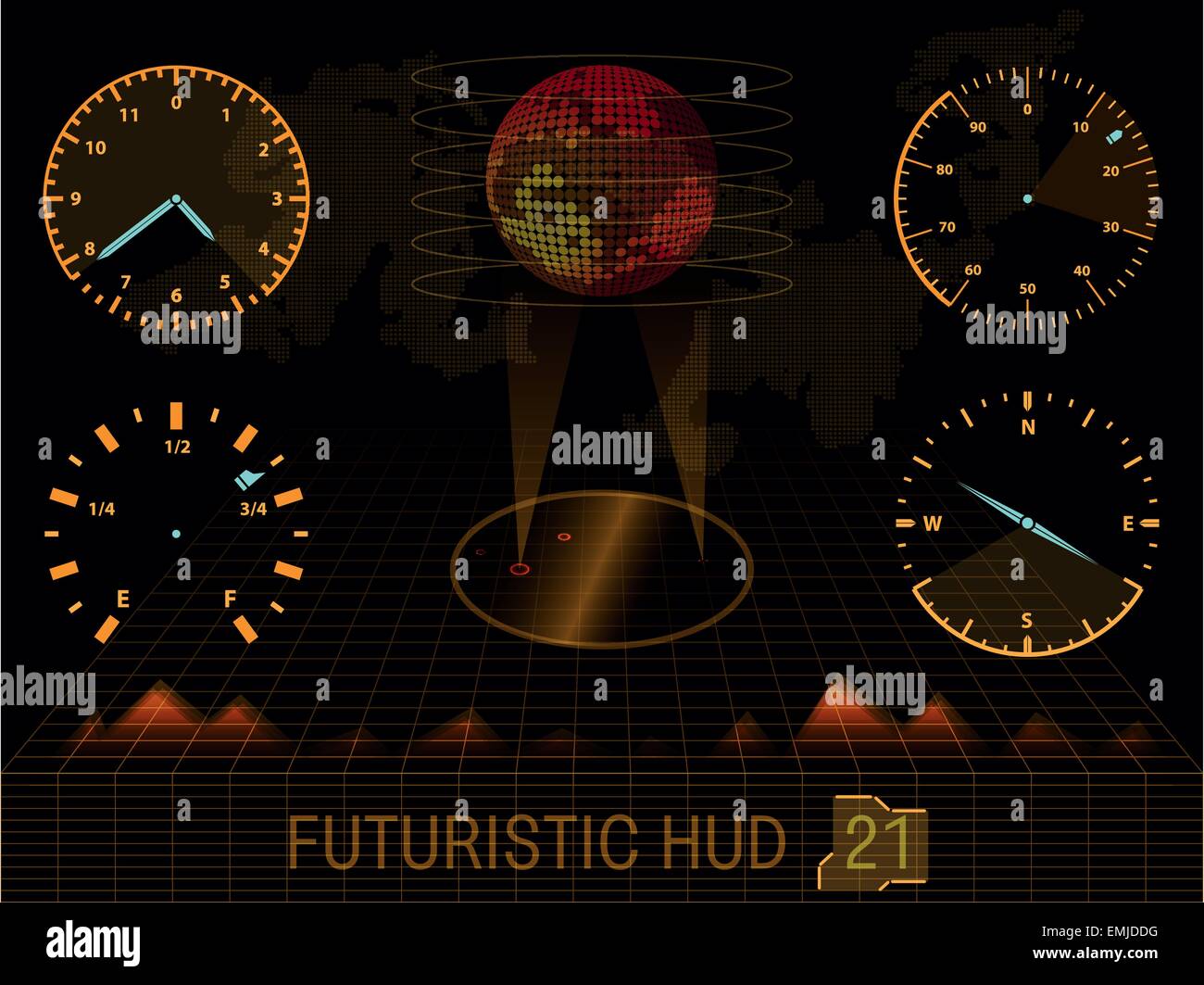 Futuristic orange virtual graphic touch user interface HUD Stock Vector ... Futuristic orange virtual graphic touch user interface HUD Stock Vector ...