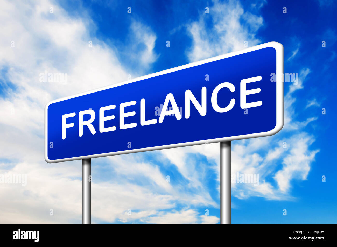 Freelance Road Sign Stock Photo - Alamy