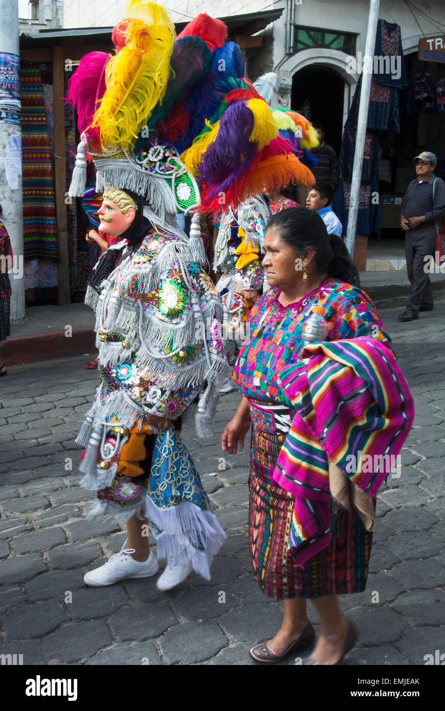 The Dance of the Conquest, Chichicastenango, Guatemala Stock Photo - Alamy