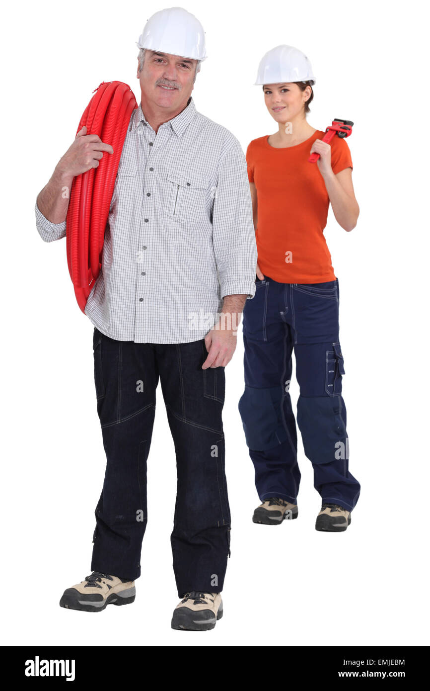 Team of plumbers hi-res stock photography and images - Alamy