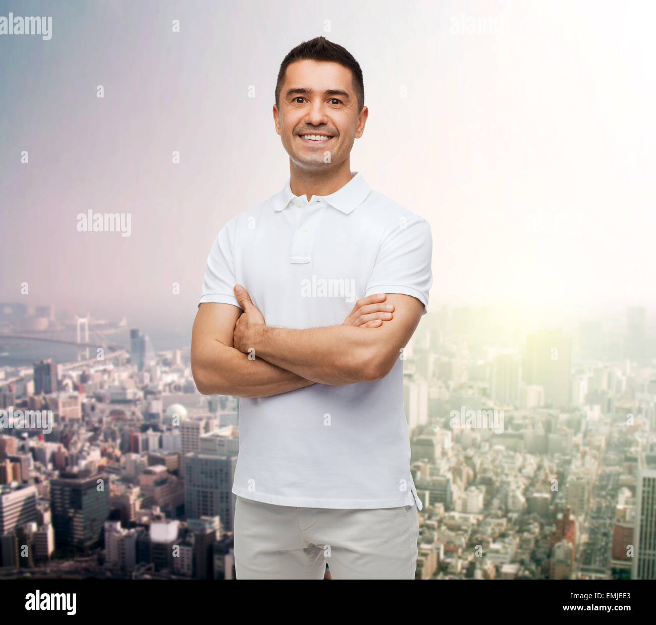 Guy in background skyscrapers hi-res stock photography and images - Alamy