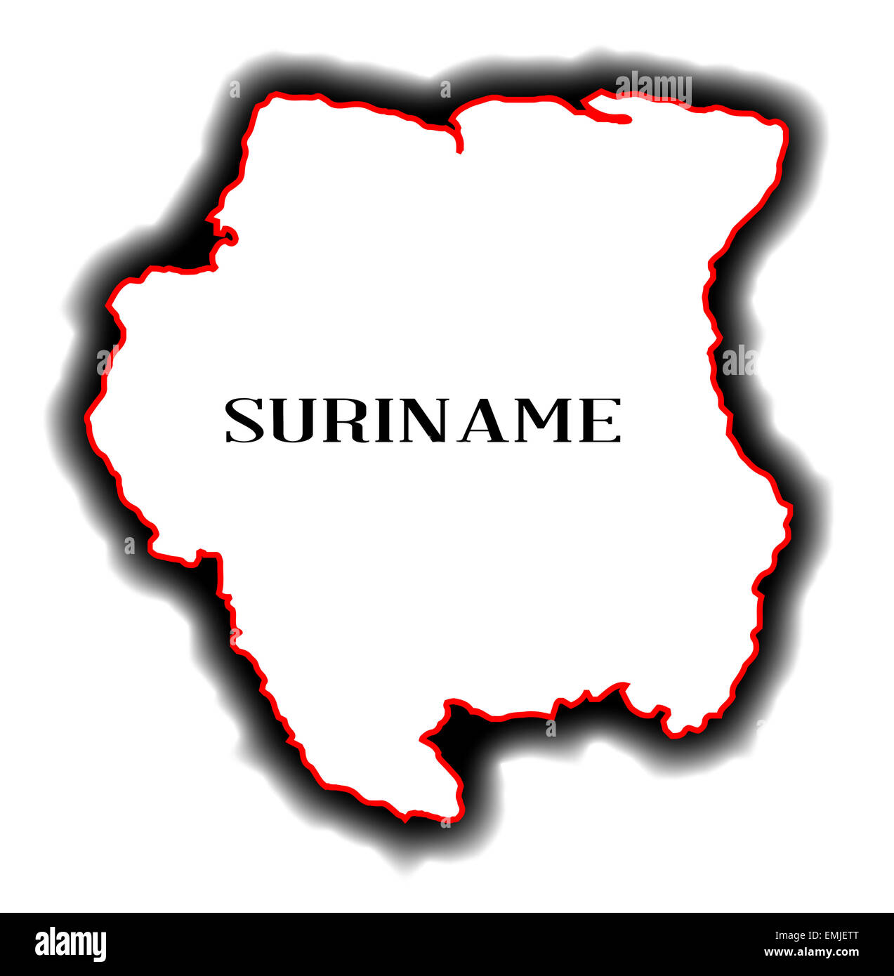 Suriname map hi-res stock photography and images - Alamy