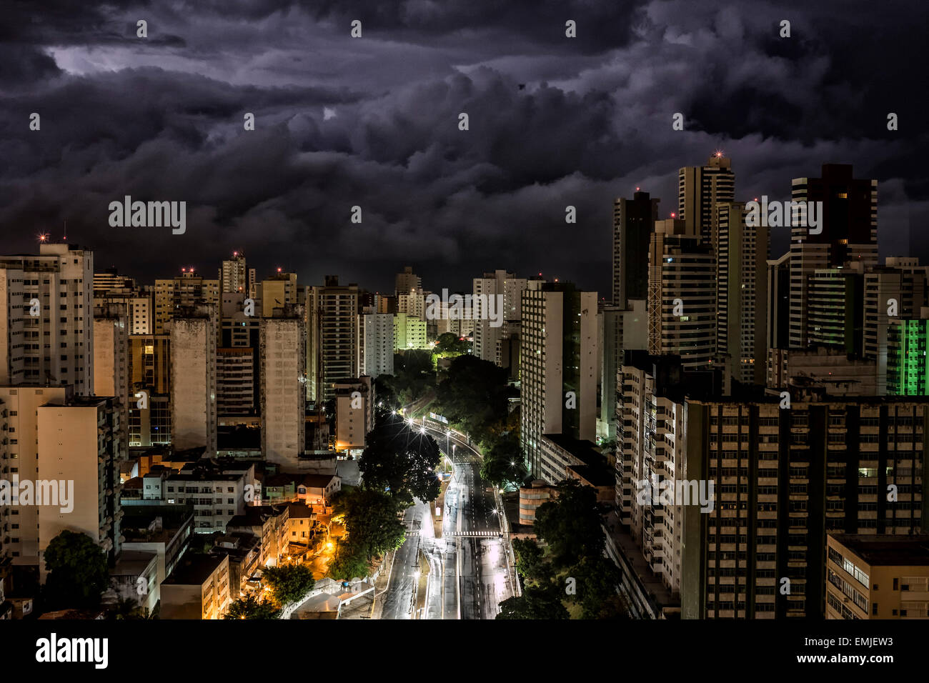 Dramatic Storm in a City Stock Photo - Alamy