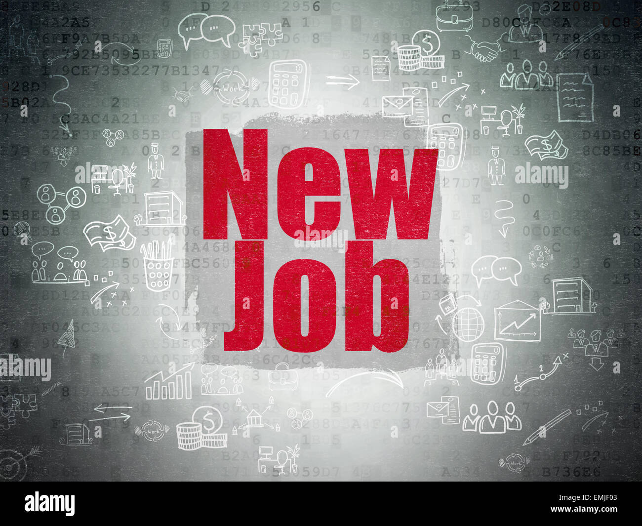 Finance concept: New Job on digital background Stock Photo - Alamy