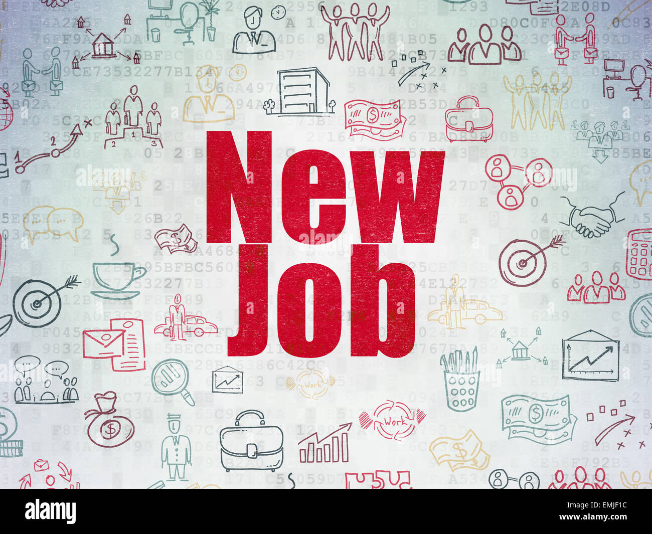 Finance concept: New Job on digital background Stock Photo - Alamy