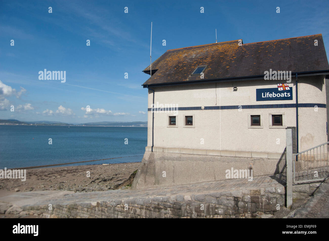 RNLI Lifeboats building located in Mumbles, overlooking Swansea Bay ...