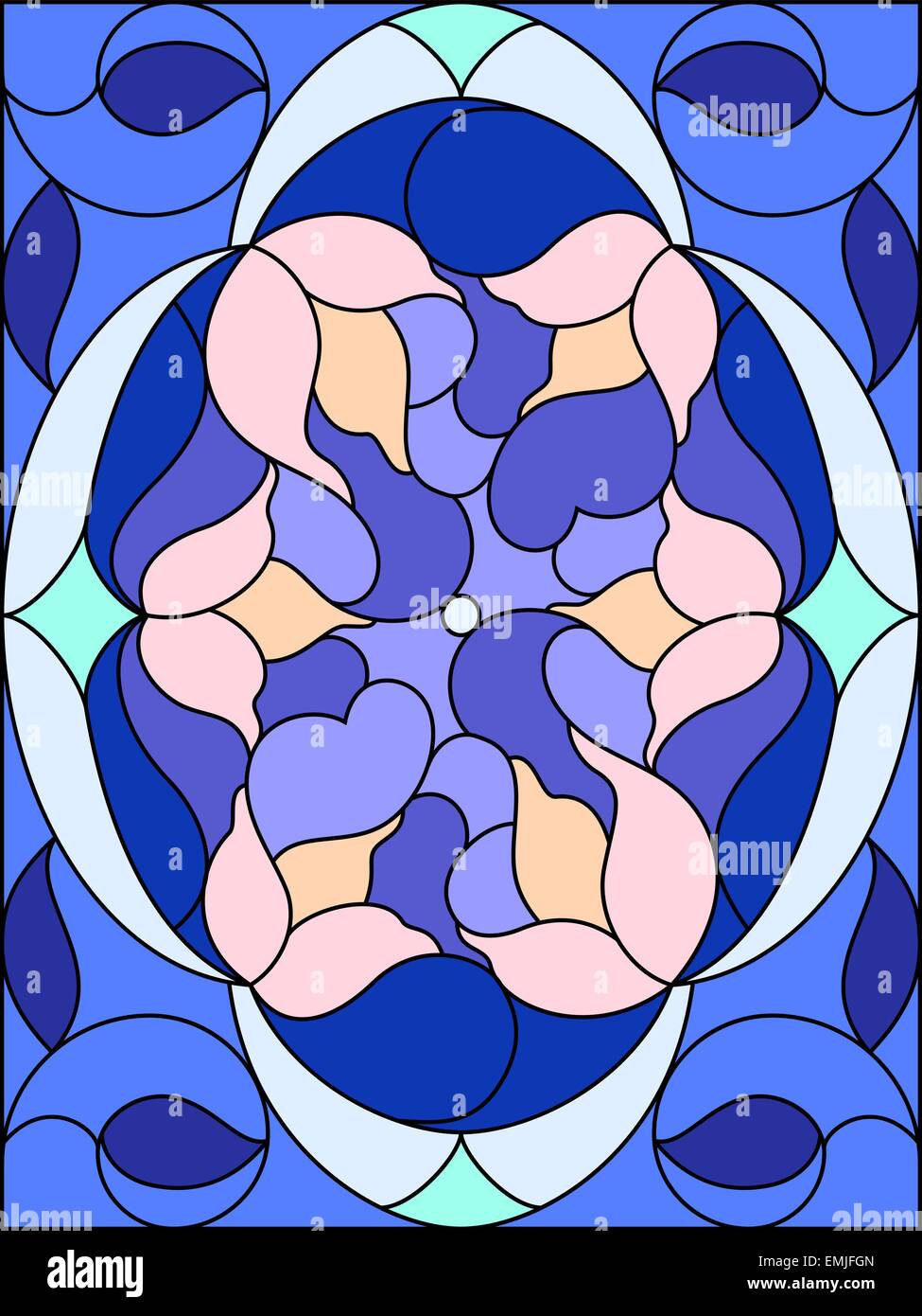 Stained glass Stock Vector Images - Alamy