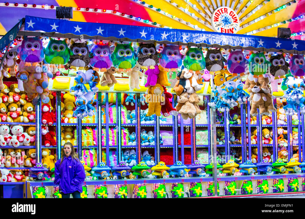 Amusement park at the Clark County Fair and Rodeo held in Logandale ...
