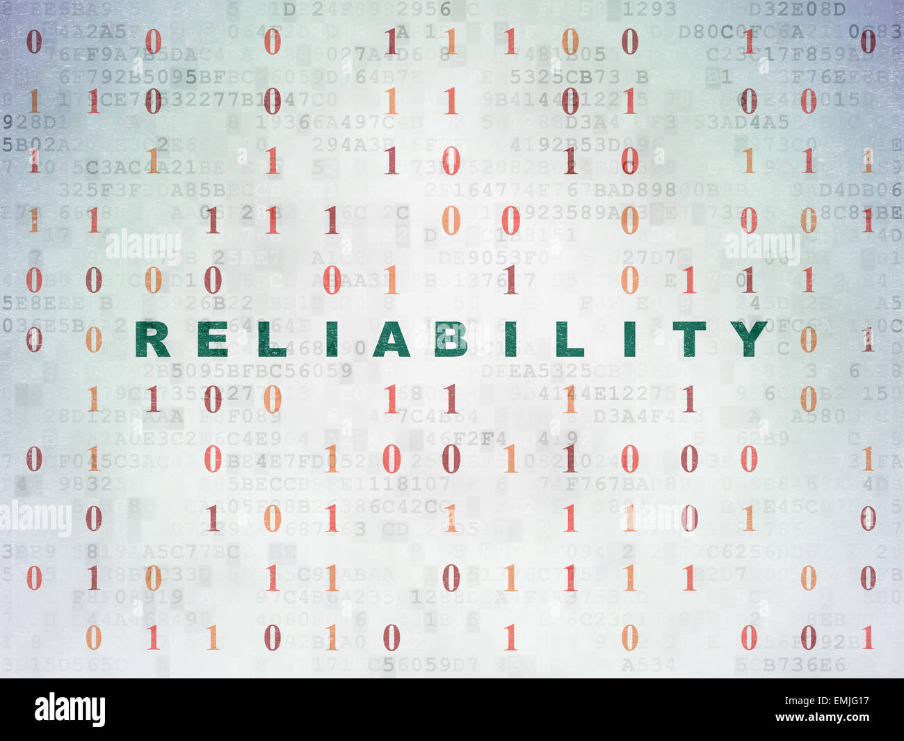 Finance concept: Reliability on digital background Stock Photo - Alamy