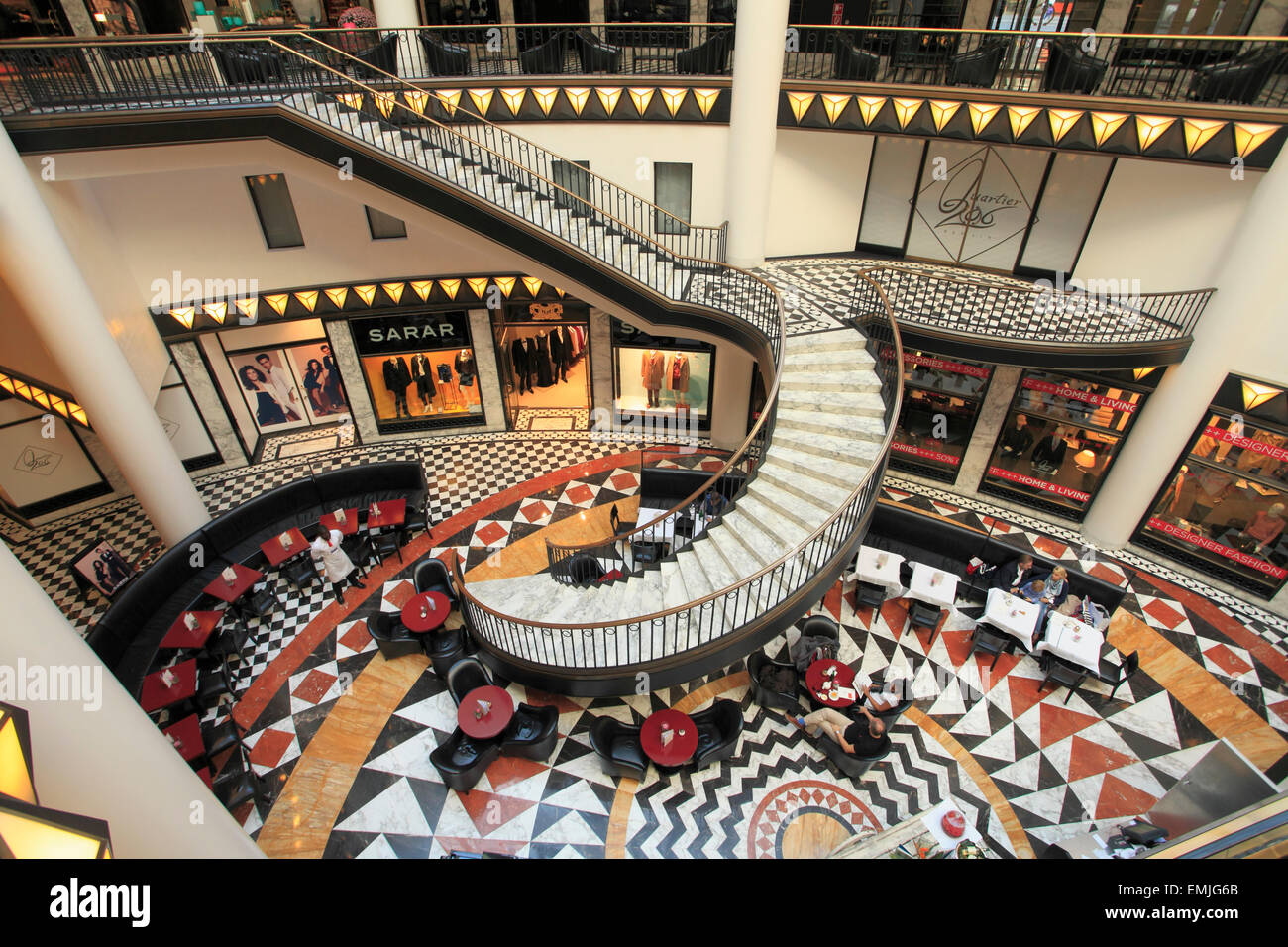Germany, Berlin, Quartier 206, department store, interior, I.M.Pei ...