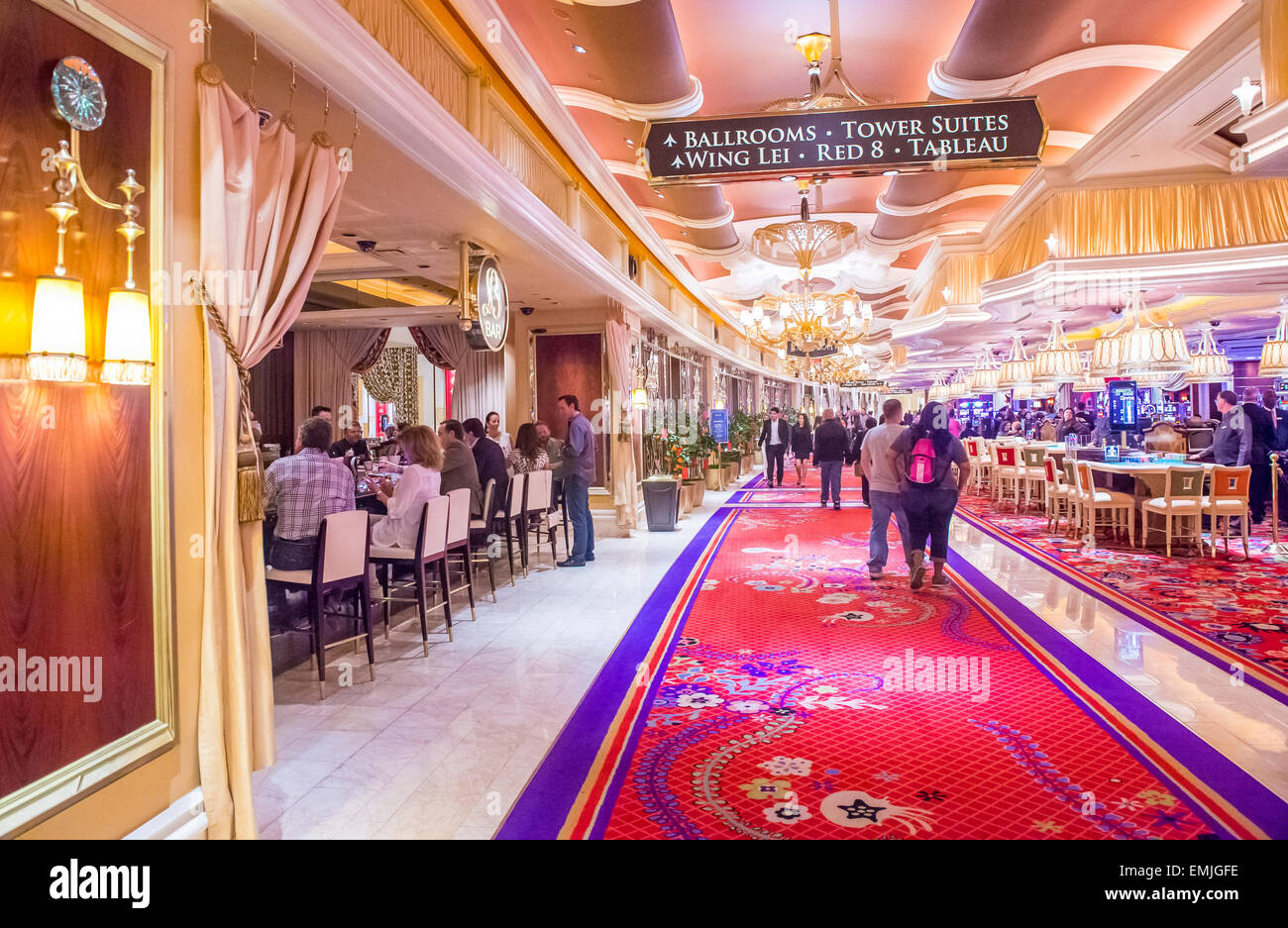 The interior of Wynn Hotel and casino in Las Vegas Stock Photo - Alamy