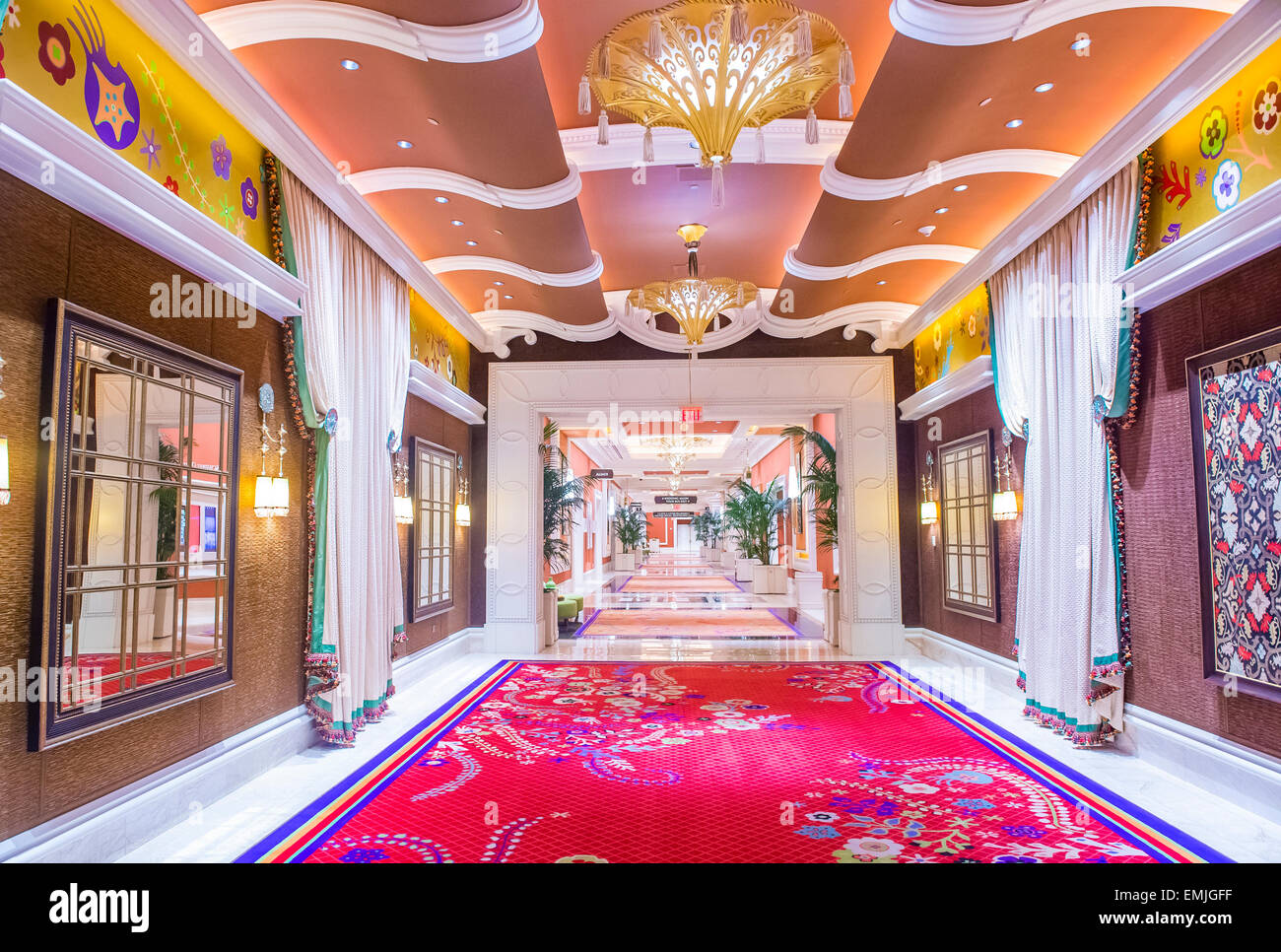 The interior of Wynn Hotel and casino in Las Vegas Stock Photo - Alamy