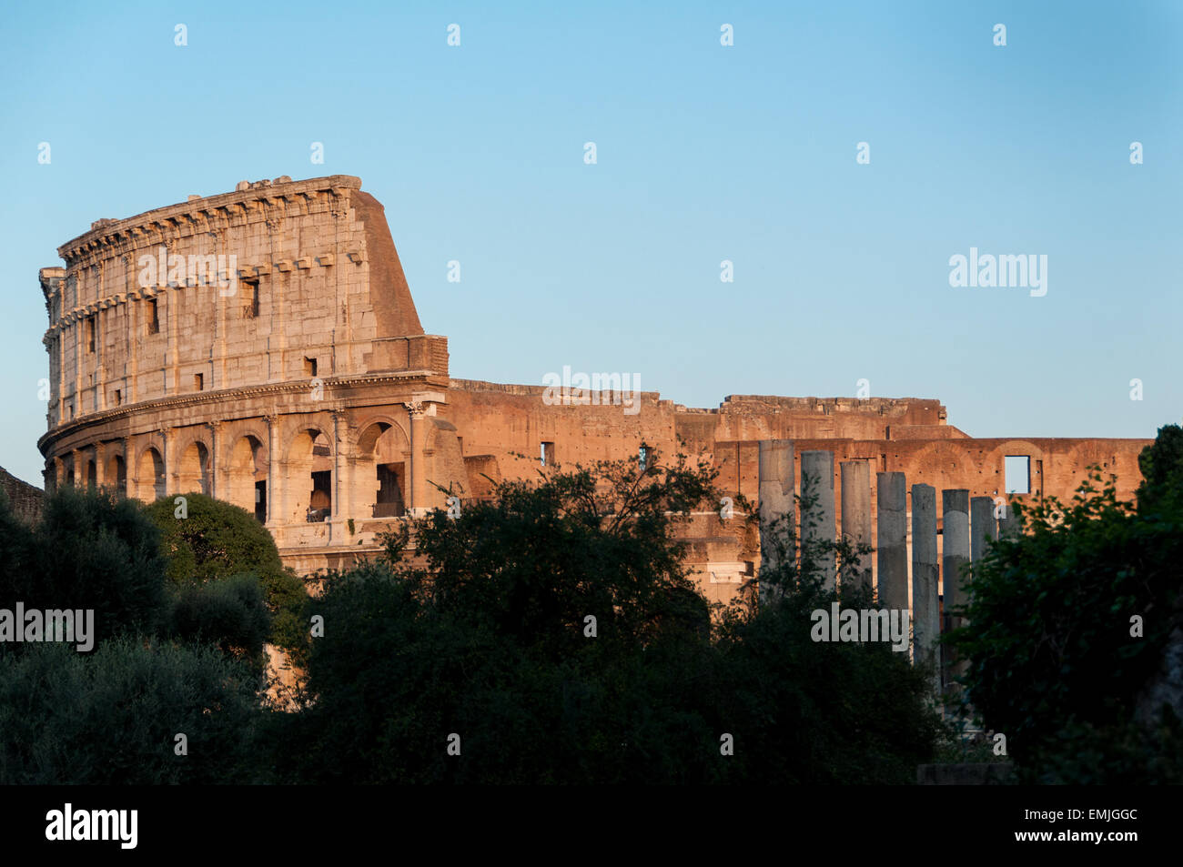 View of the Colosseum during sunset, Rome, Italy Stock Photo - Alamy