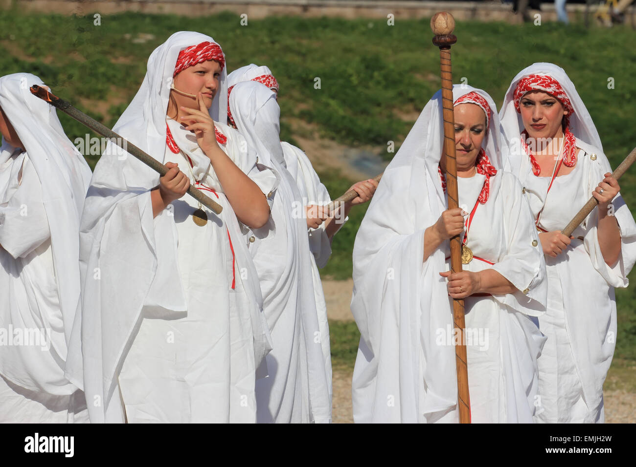 Vestal virgin costume hi-res stock photography and images - Alamy