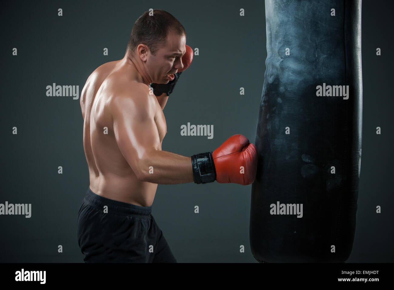 Young Boxer boxing Stock Photo - Alamy