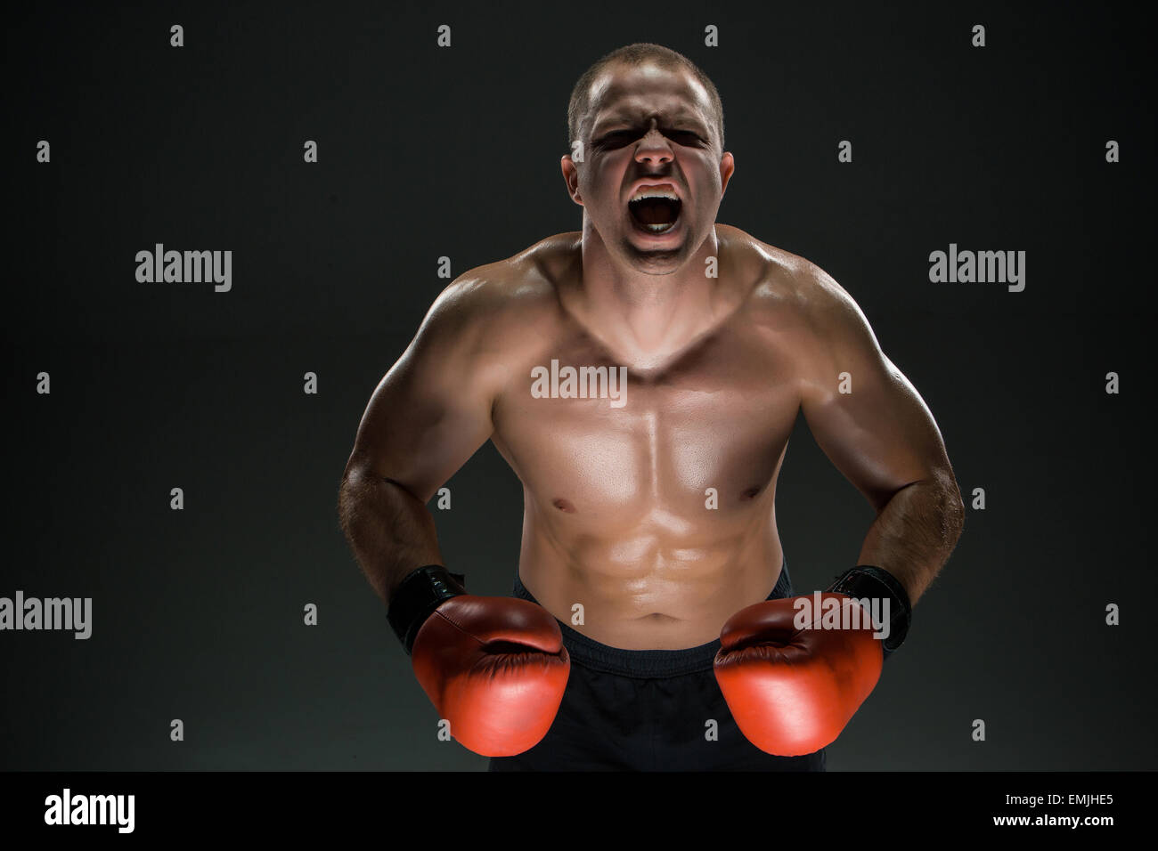 Muscular man screaming hi-res stock photography and images - Alamy