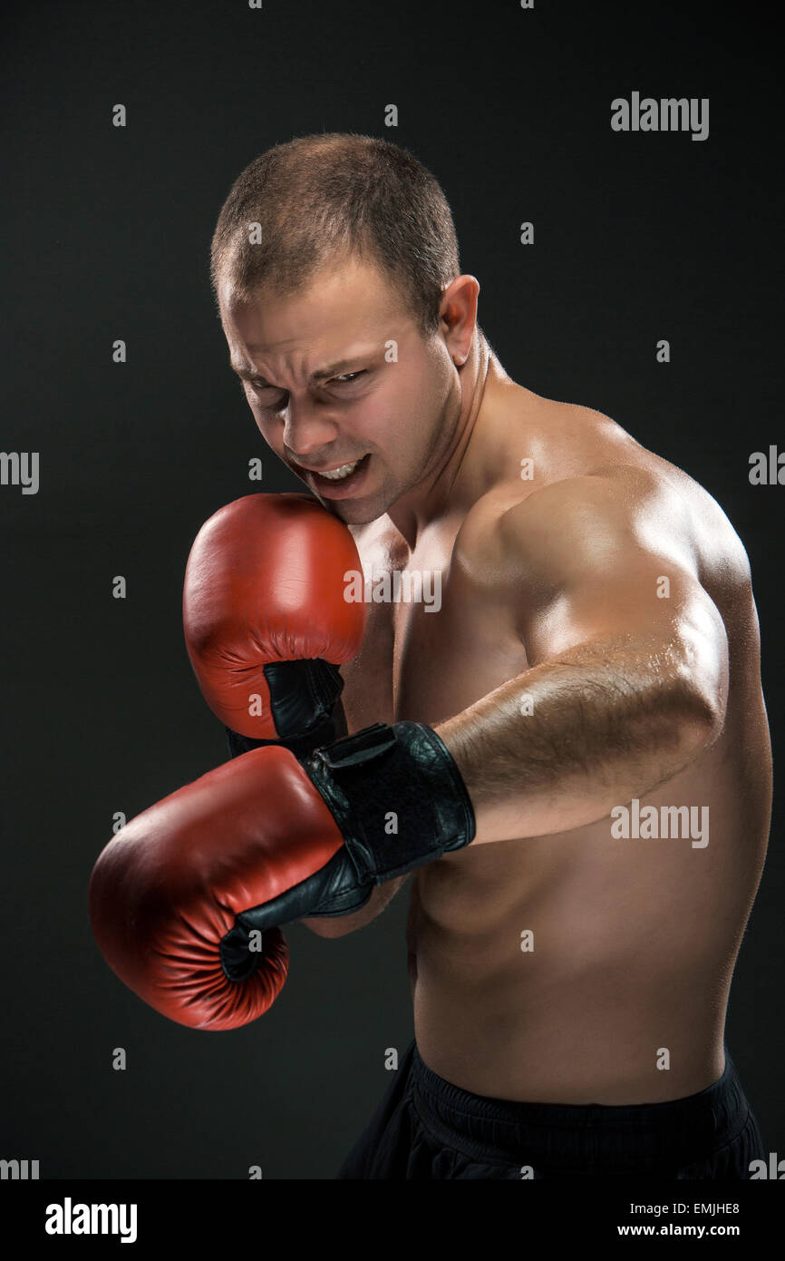Young Boxer boxing Stock Photo - Alamy