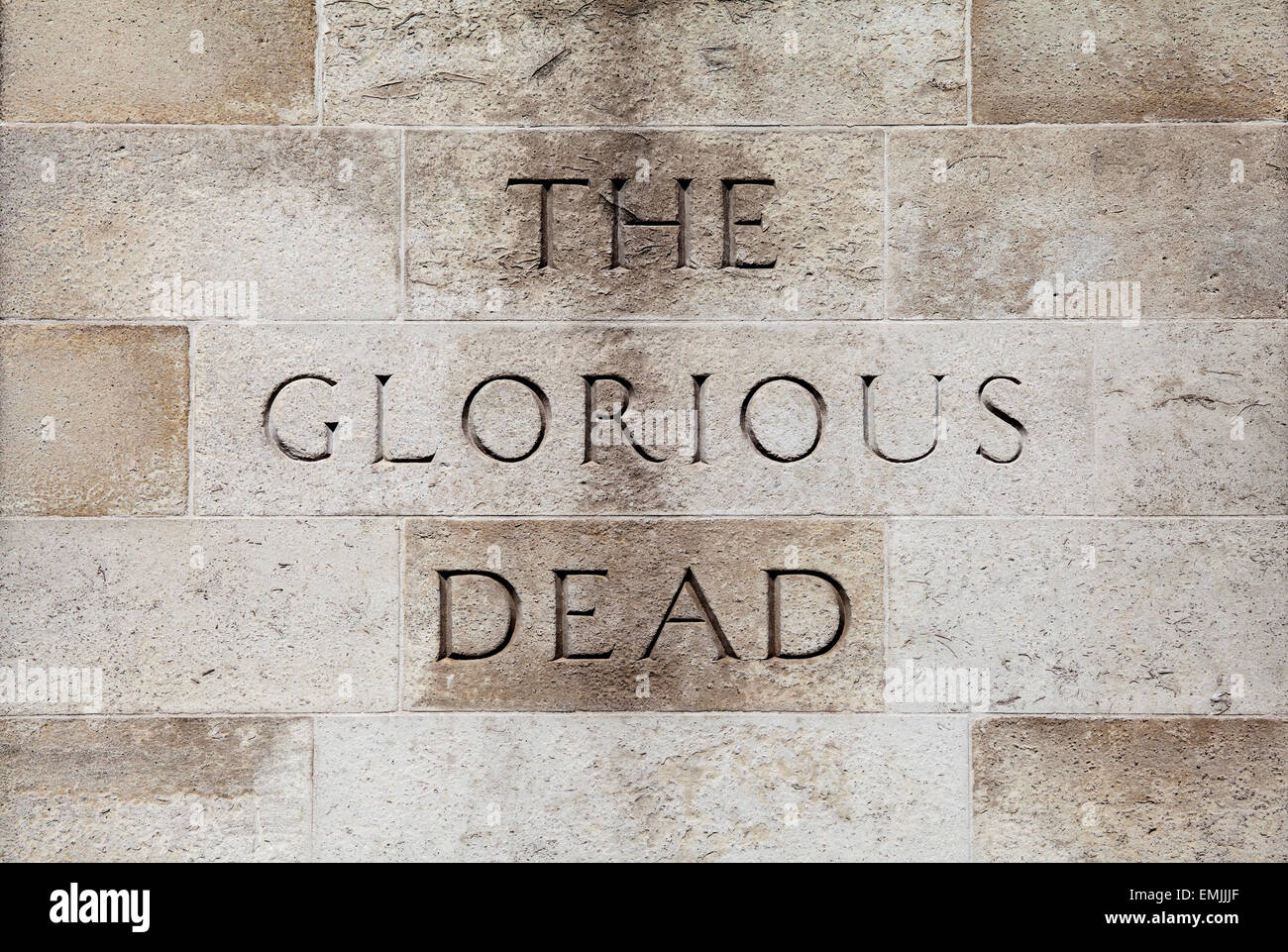 The Glorious Dead inscription on the Cenotaph War Memorial located on ...
