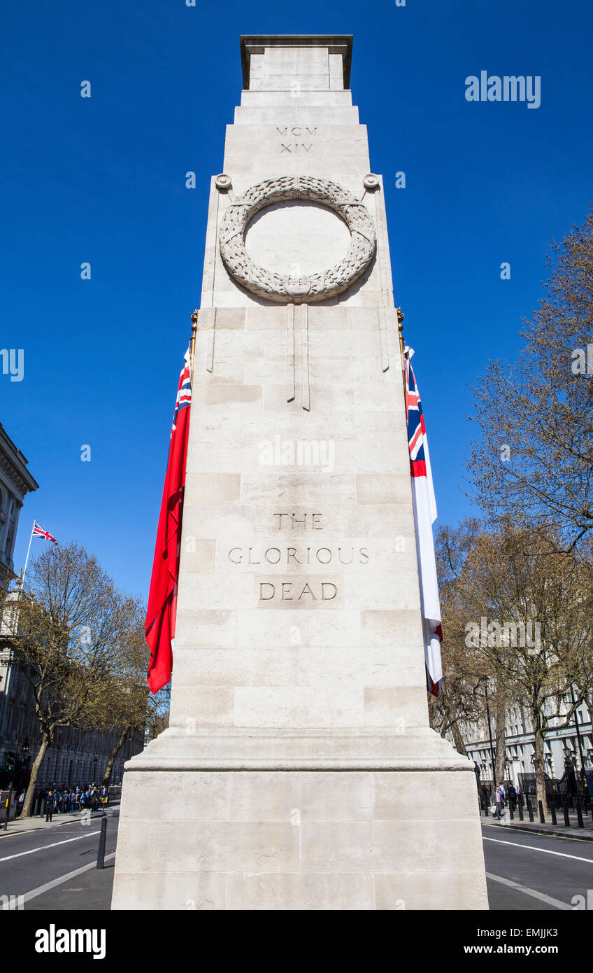 The historic Cenotaph War Memorial located on Whitehall in London Stock ...