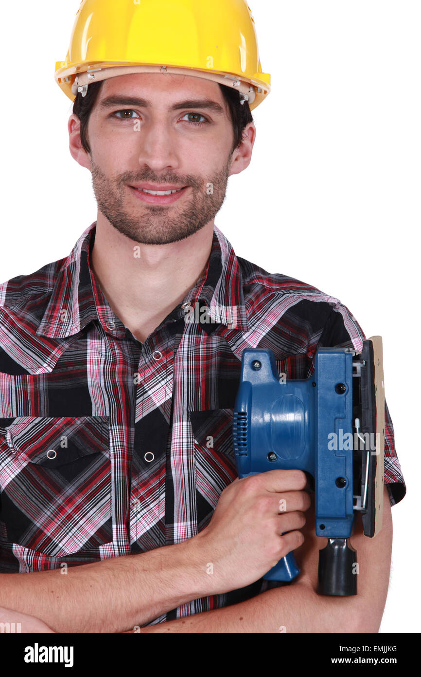 Electric belt sander sanding hi-res stock photography and images - Alamy