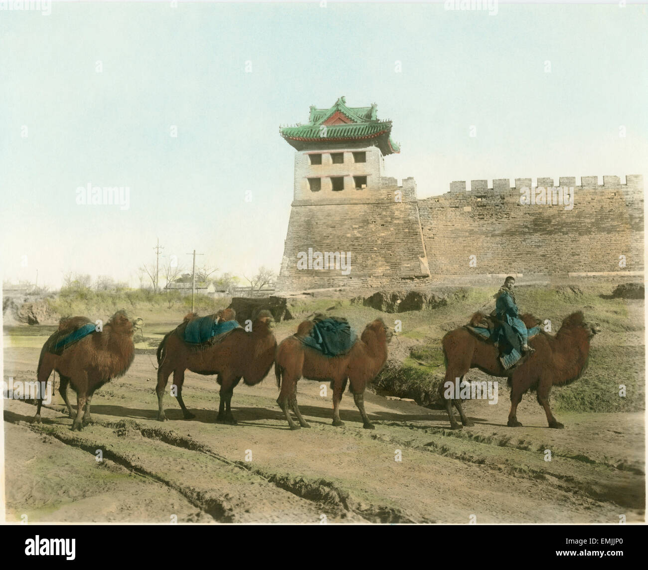Camel Caravan at City Wall, Beijing, China, circa 1930 Stock Photo - Alamy