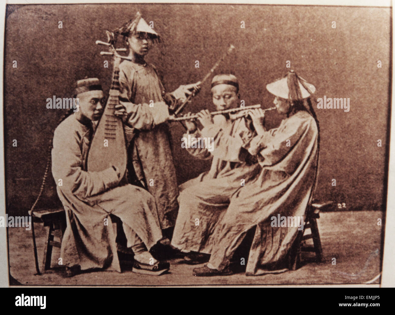 Chinese Musical Quartet, China, circa 1900's Stock Photo - Alamy
