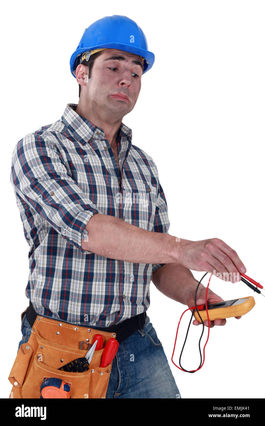 Nervous electrician hi-res stock photography and images - Alamy