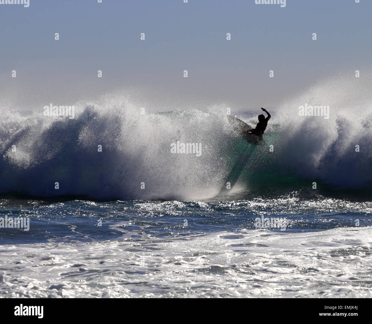 A surfer at Rincon Point, CA Stock Photo - Alamy