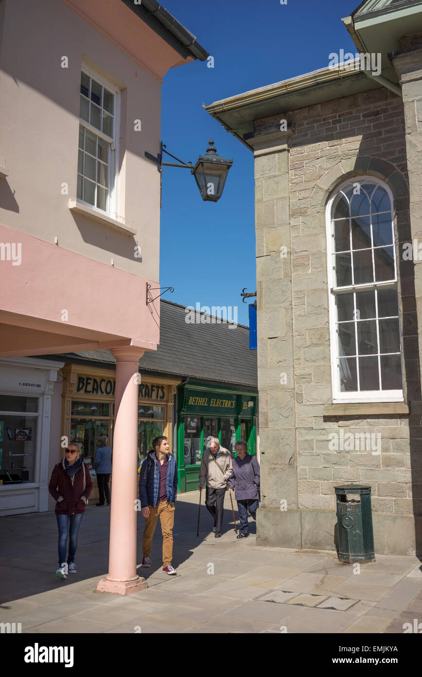 Brecon town in the Brecon Beacons Wales Stock Photo - Alamy