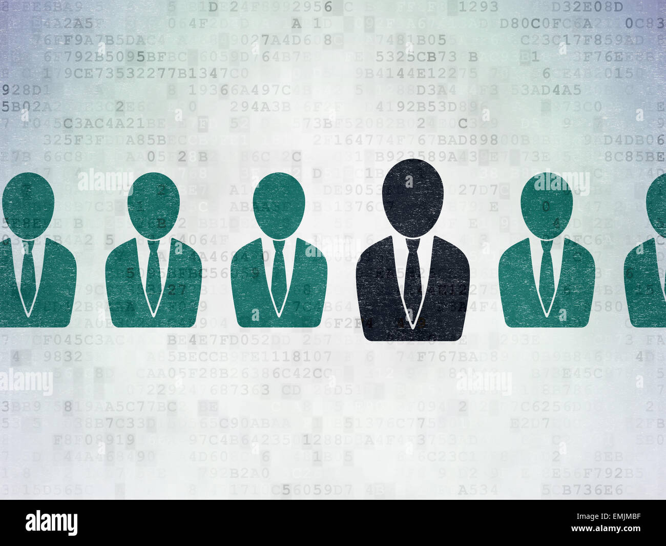 Business concept: business man icon on Digital Paper background Stock ...