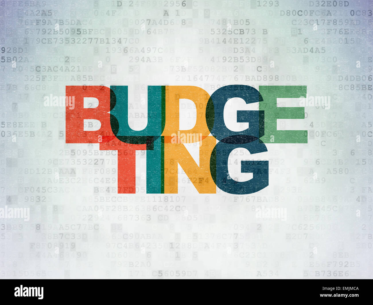 Business concept: Budgeting on Digital Paper background Stock Photo - Alamy
