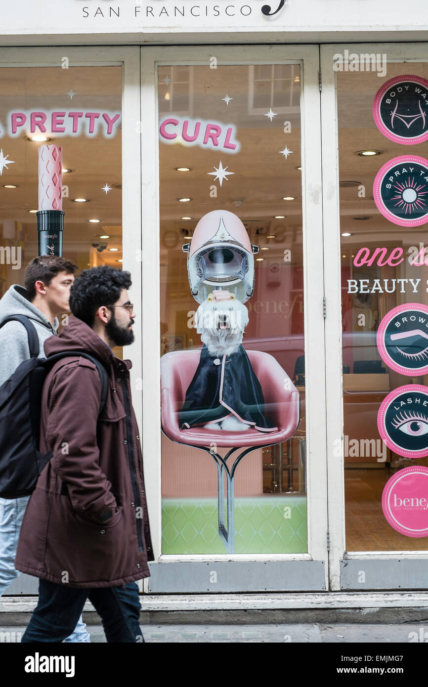 sidewalk street shop window London UK Stock Photo - Alamy