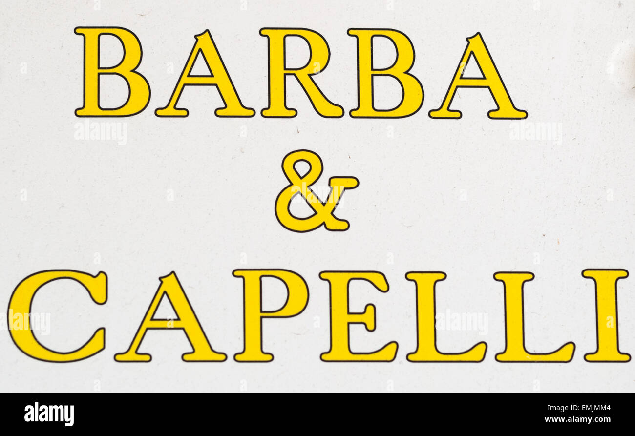 Italian barber shop Stock Photo - Alamy