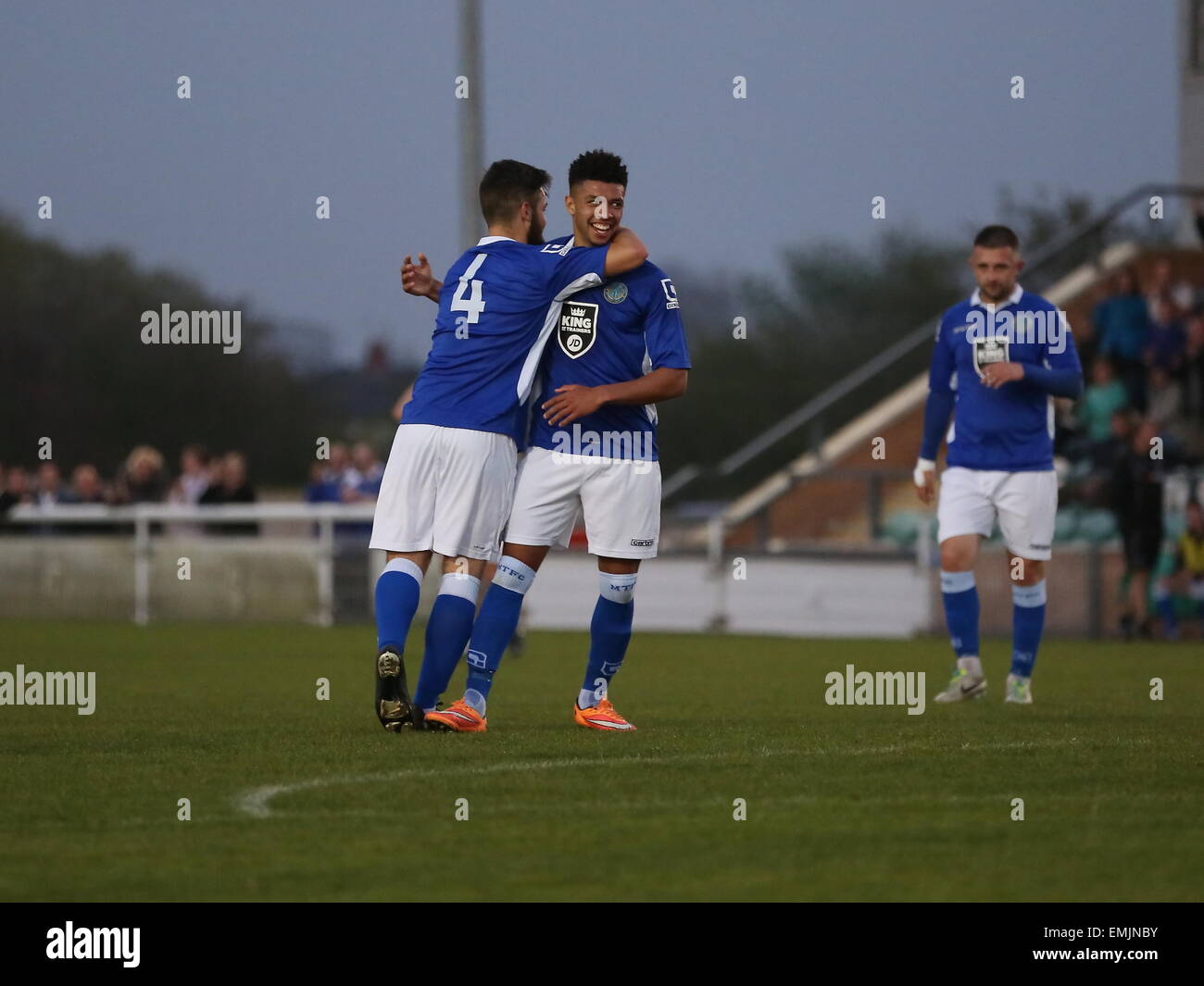 Nantwich, UK. 21st April, 2015. Macclesfield Town's Theo Bailey Jones ...