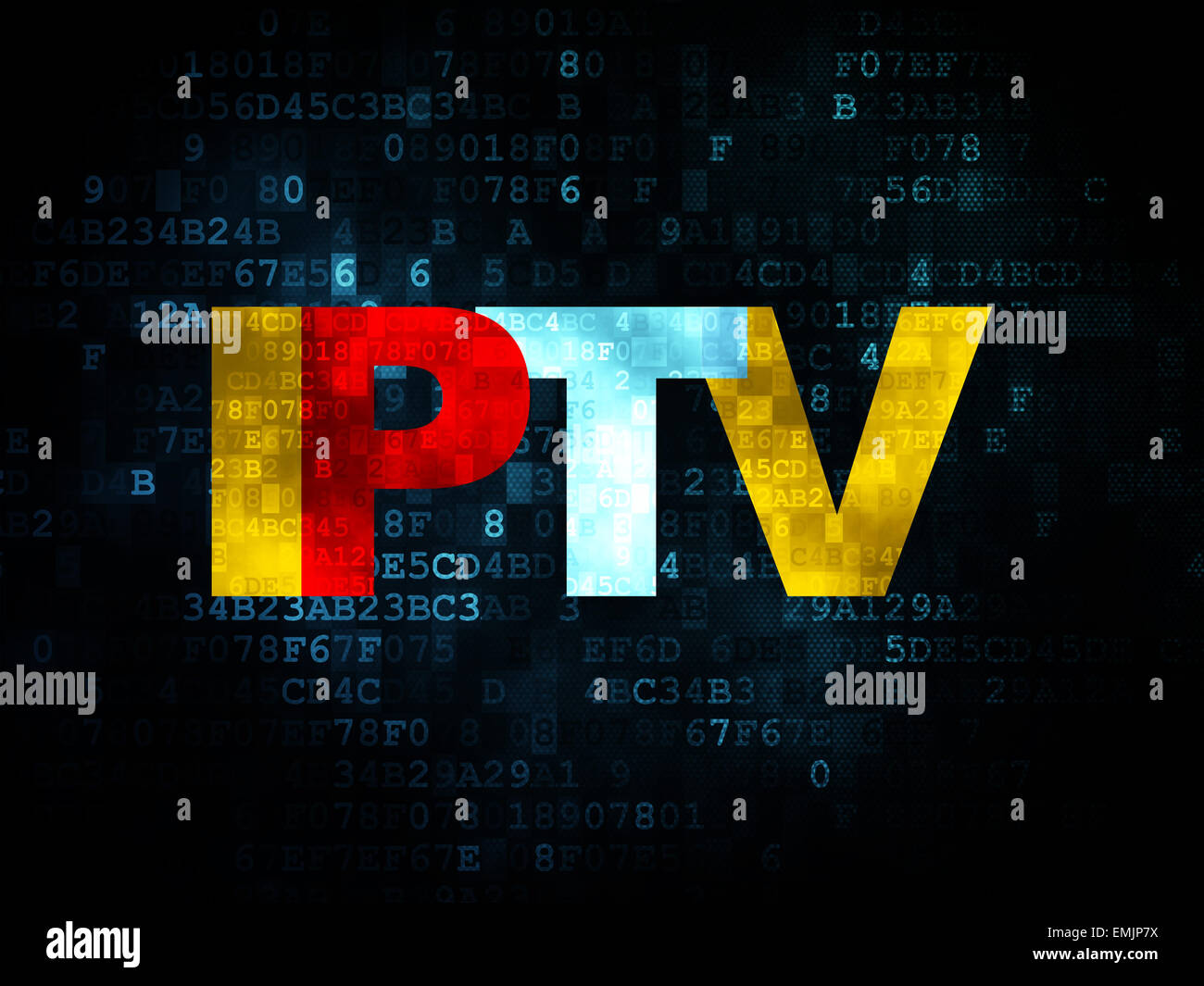 Web design concept: IPTV on Digital background Stock Photo - Alamy