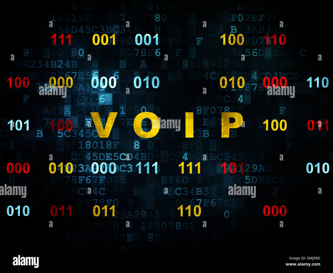 Web design concept: VOIP on Digital background Stock Photo - Alamy