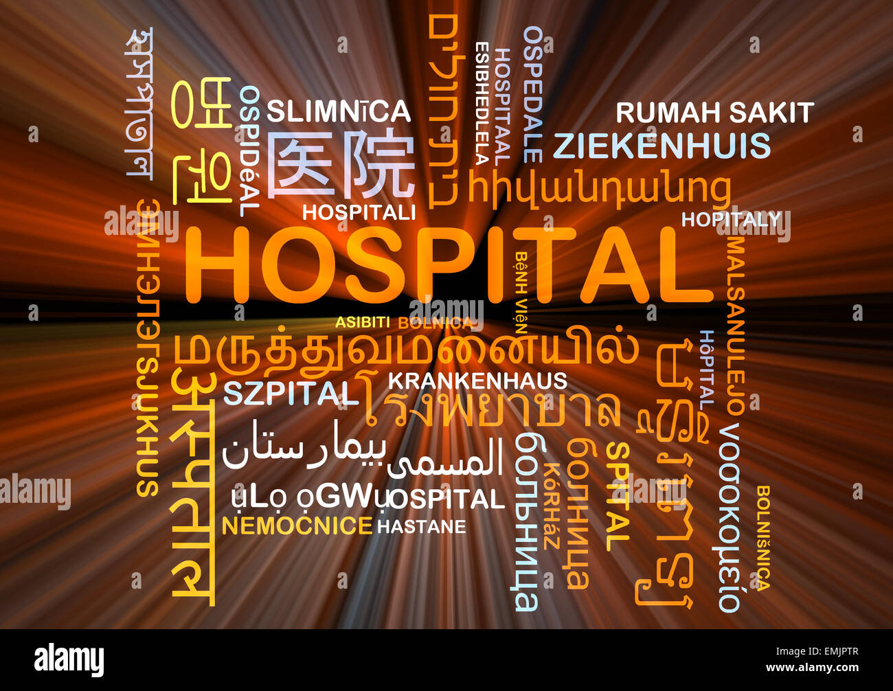 Background concept wordcloud multilanguage international many language illustration of hospital ...