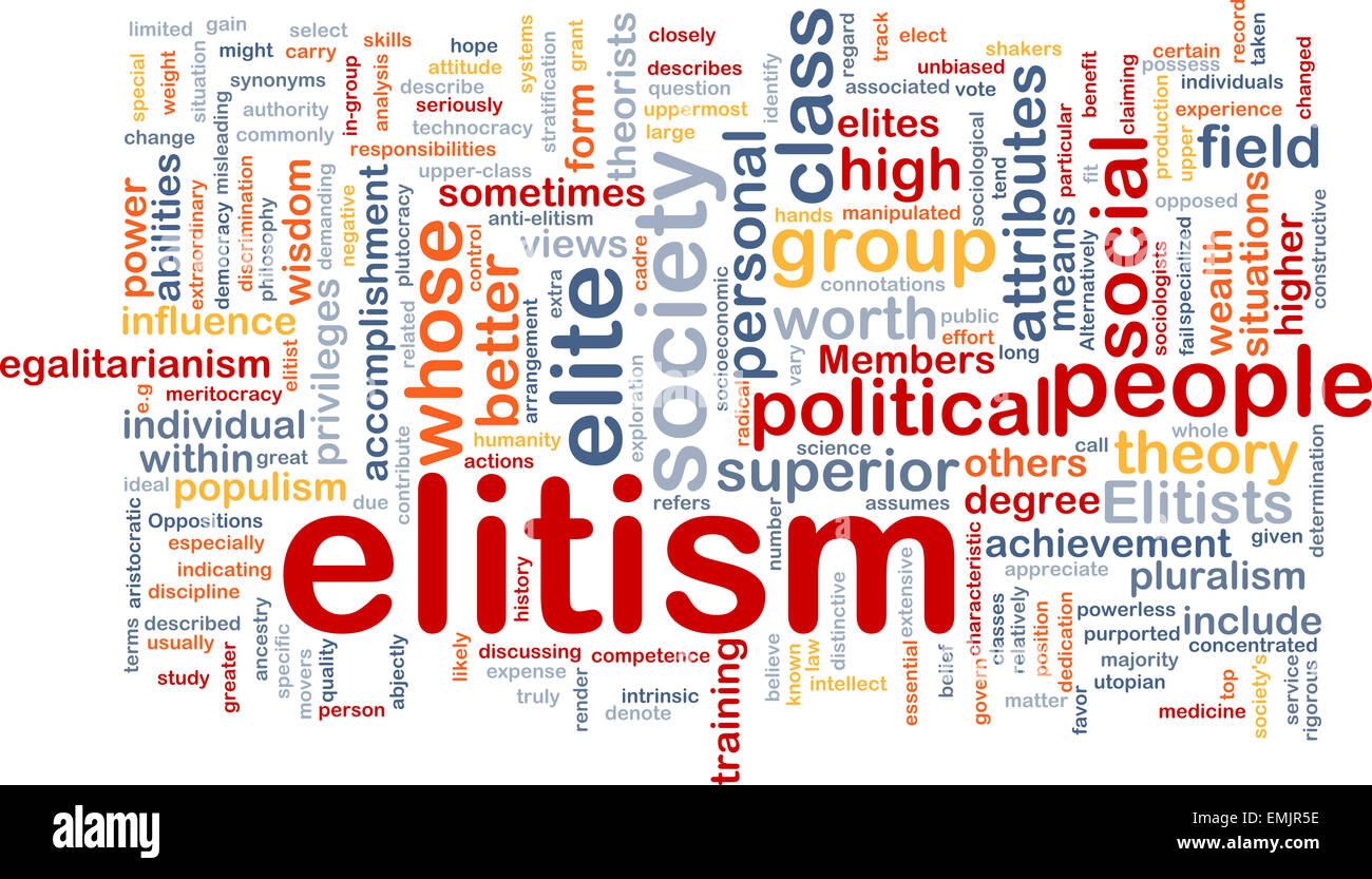 Background text pattern concept wordcloud illustration of elitism Stock ...