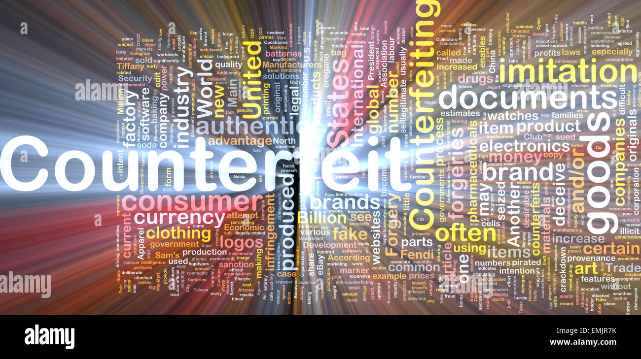 Background concept wordcloud counterfeit goods hi-res stock photography ...