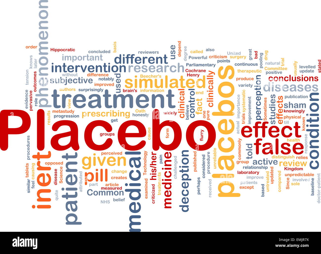 Background concept wordcloud of placebo treatment Stock Photo - Alamy