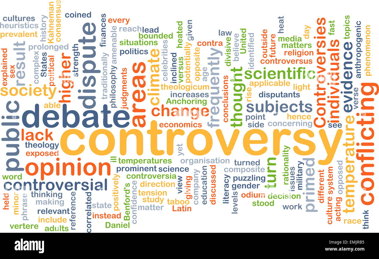 Background text pattern concept wordcloud illustration of controversy ...