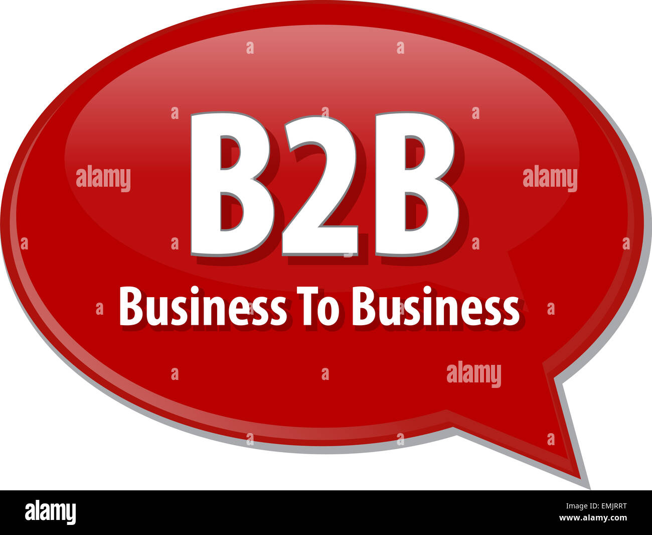 word speech bubble illustration of business acronym term B2B business ...