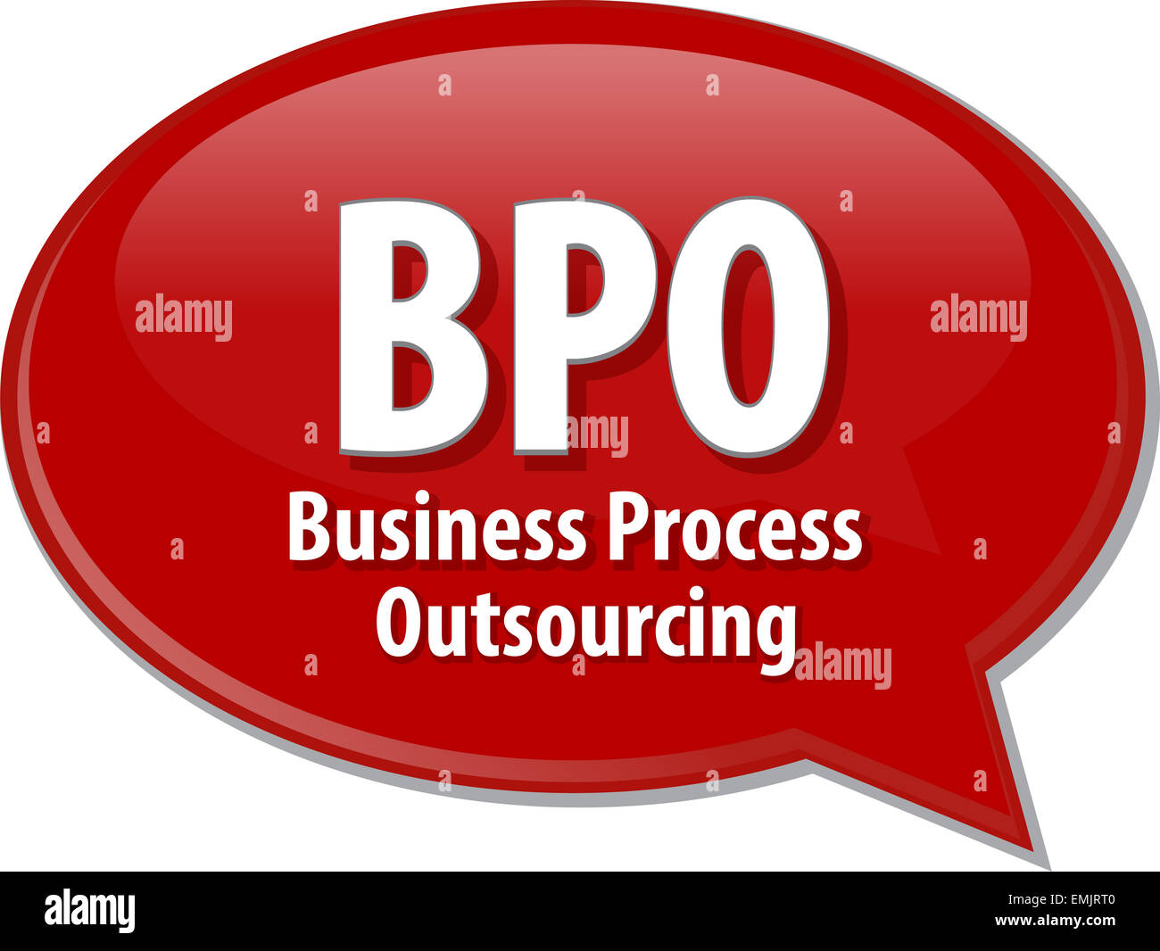 word speech bubble illustration of business acronym term BPO Business ...