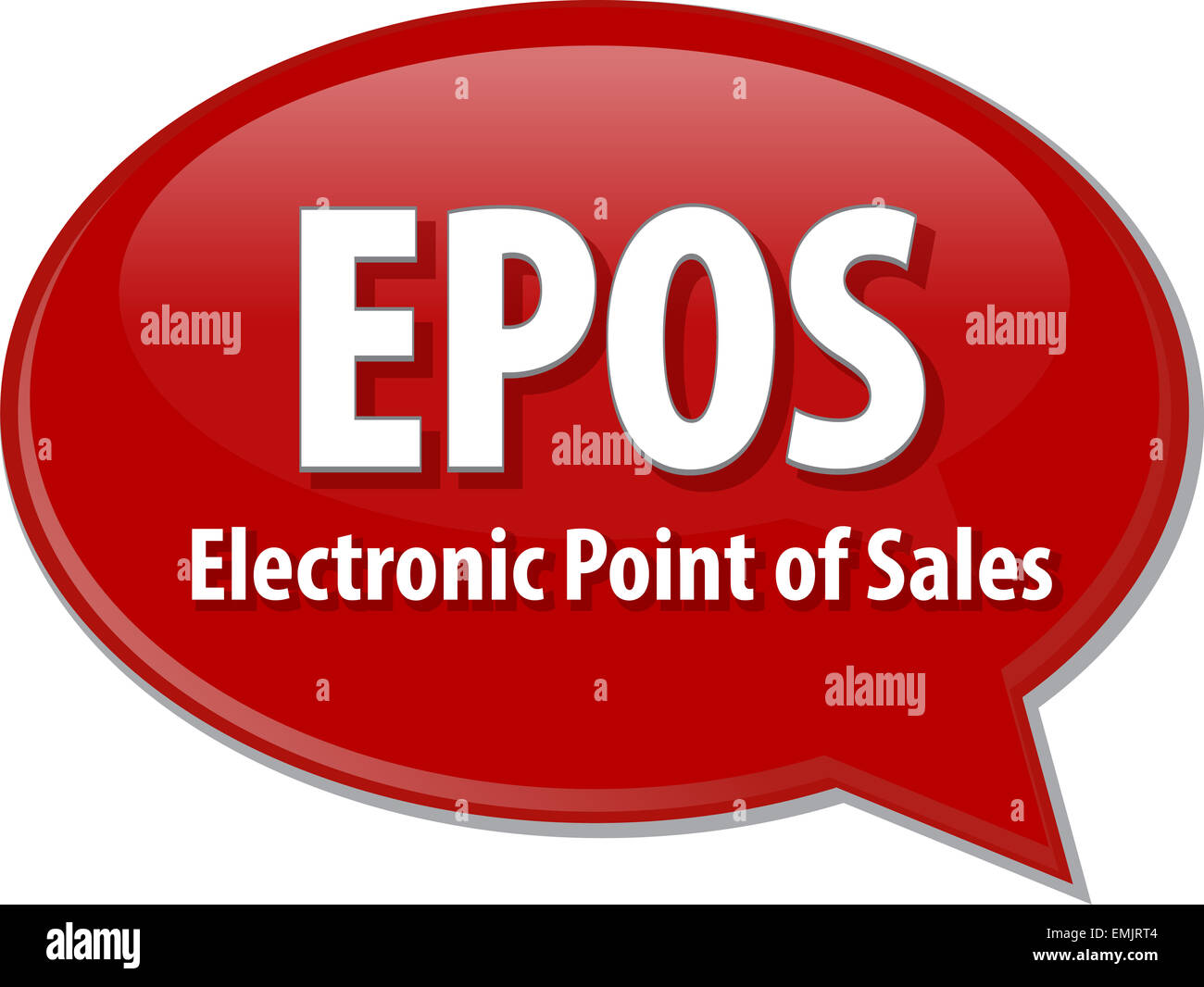 word speech bubble illustration of business acronym term EPOS ...