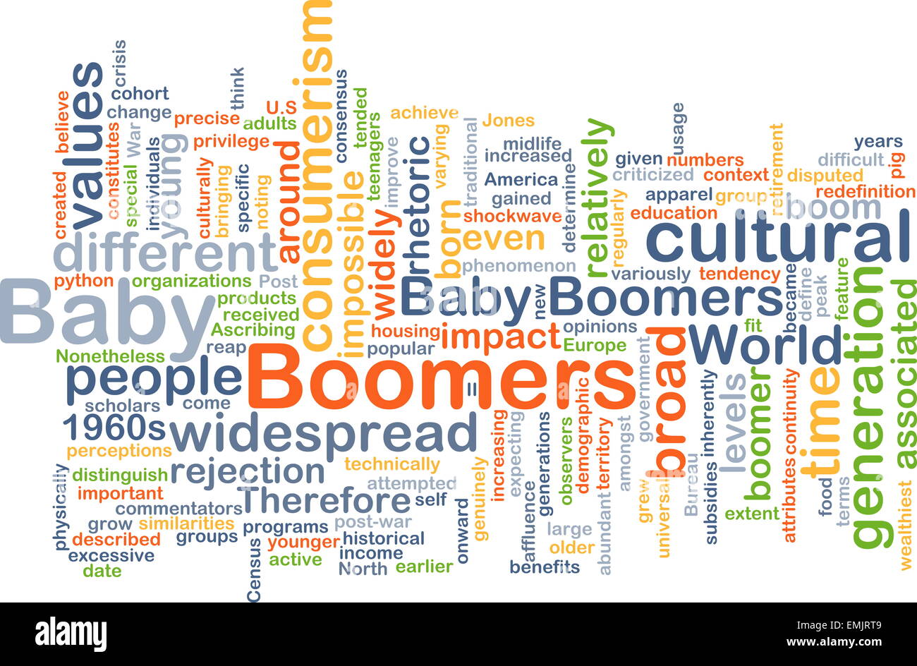 Background text pattern concept wordcloud illustration of baby boomers ...