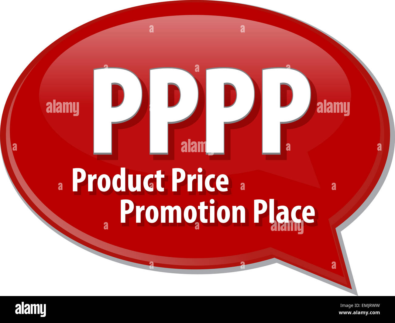 word speech bubble illustration of business acronym term PPPP Product ...