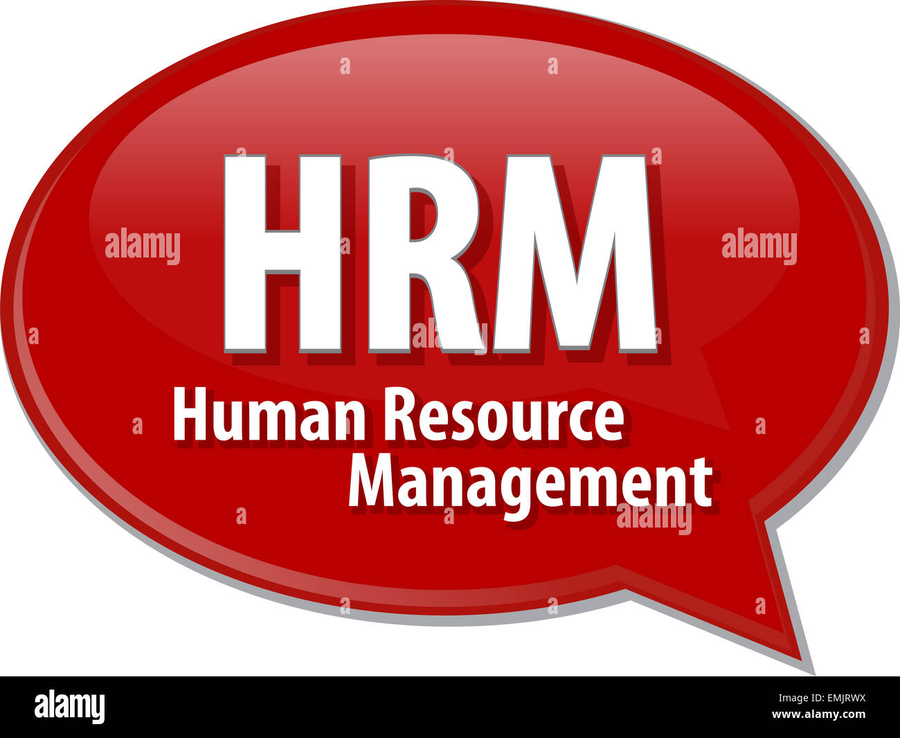 word speech bubble illustration of business acronym term HRM Human ...
