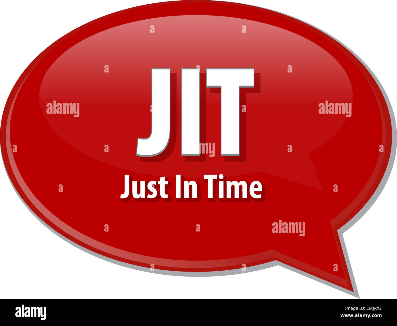 word speech bubble illustration of business acronym term JIT Just In ...
