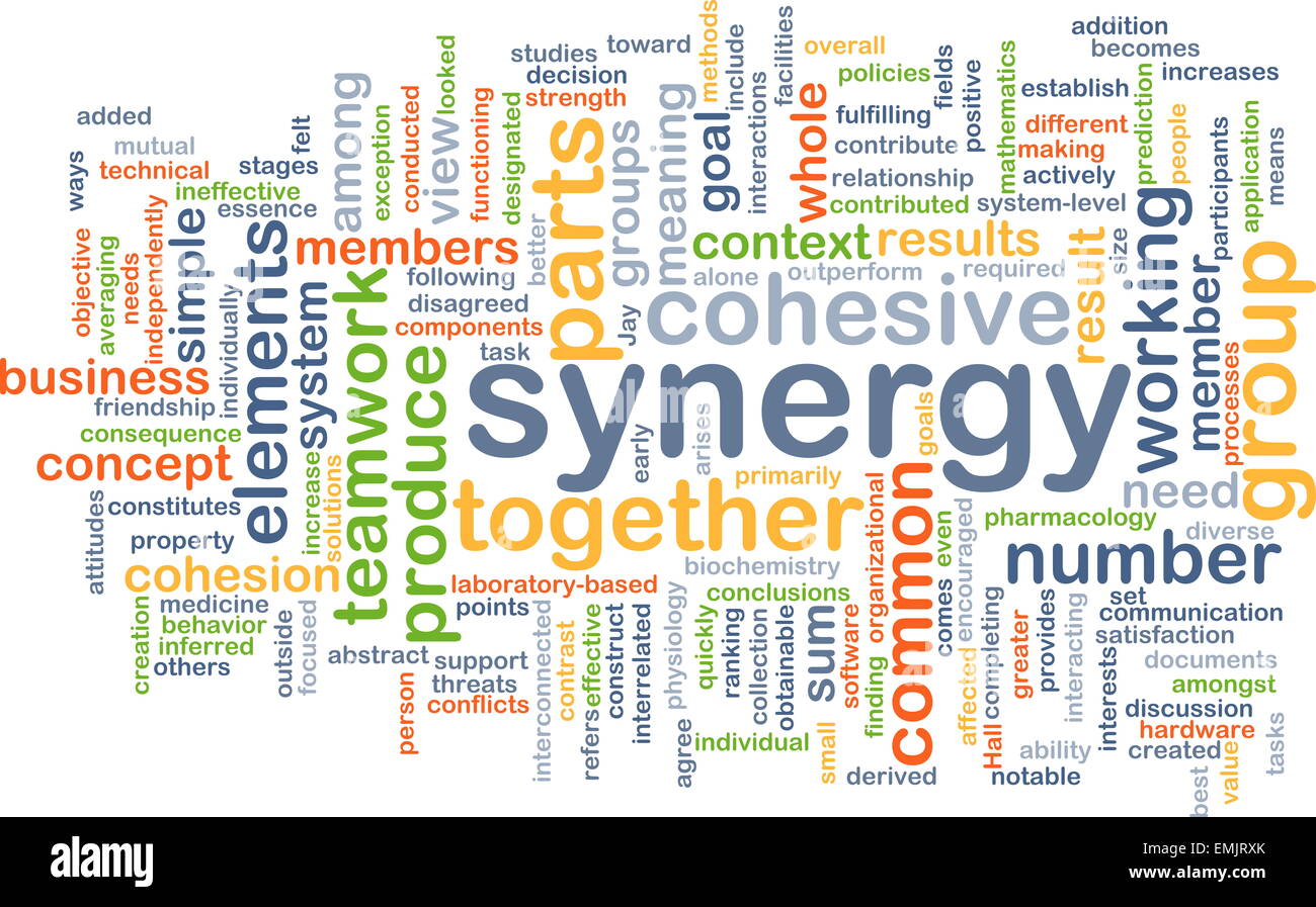 Background text pattern concept wordcloud illustration of group synergy ...